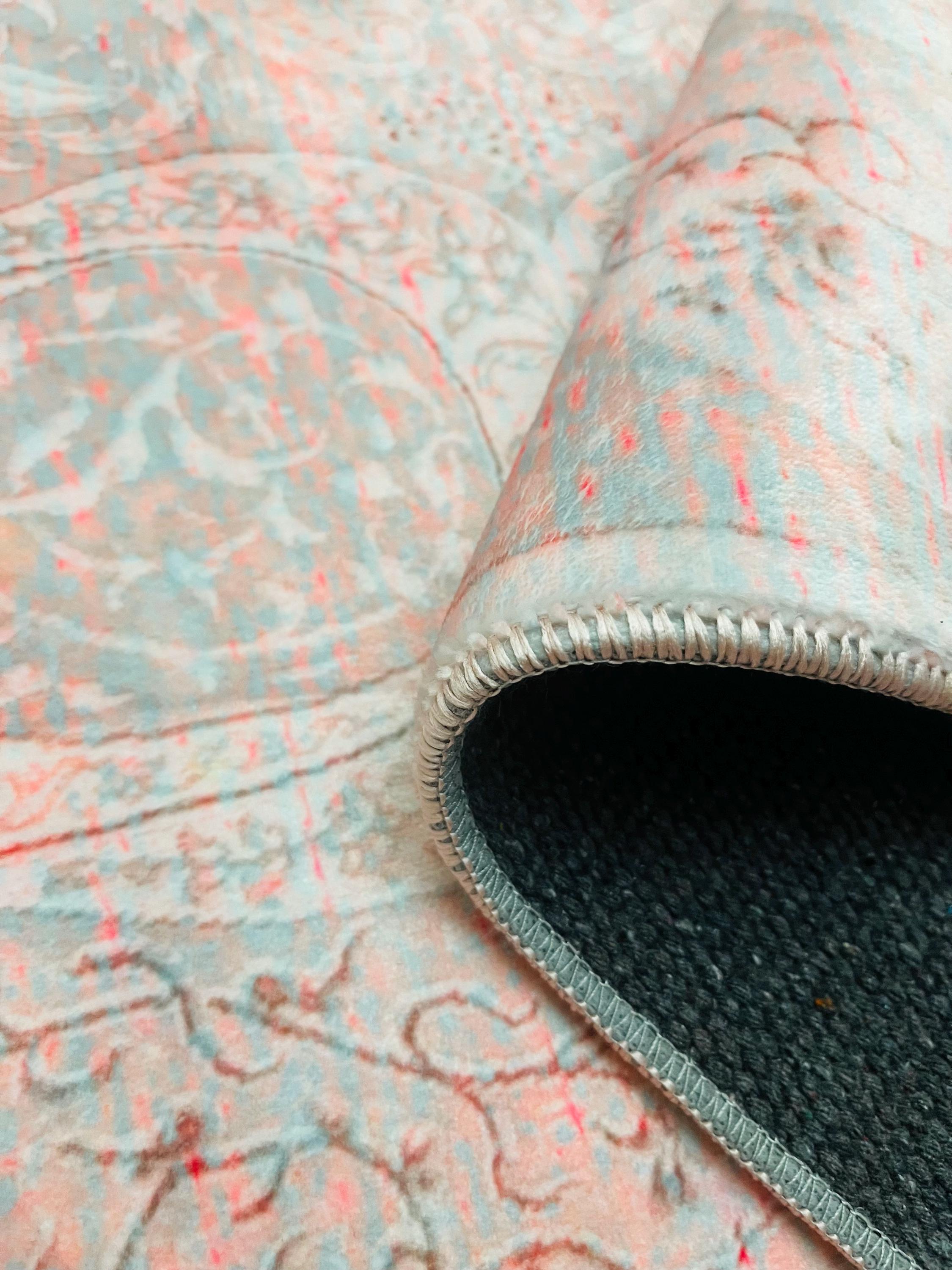 Pink Shabby Chic Area Rug: Vintage Style Oriental Chenille - Etsy