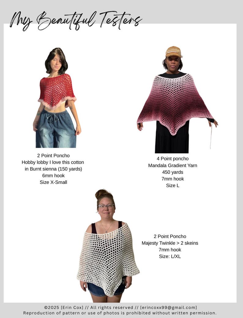 Crochet Poncho Pattern DIGITAL DOWNLOAD Beginner Friendly. Video ...