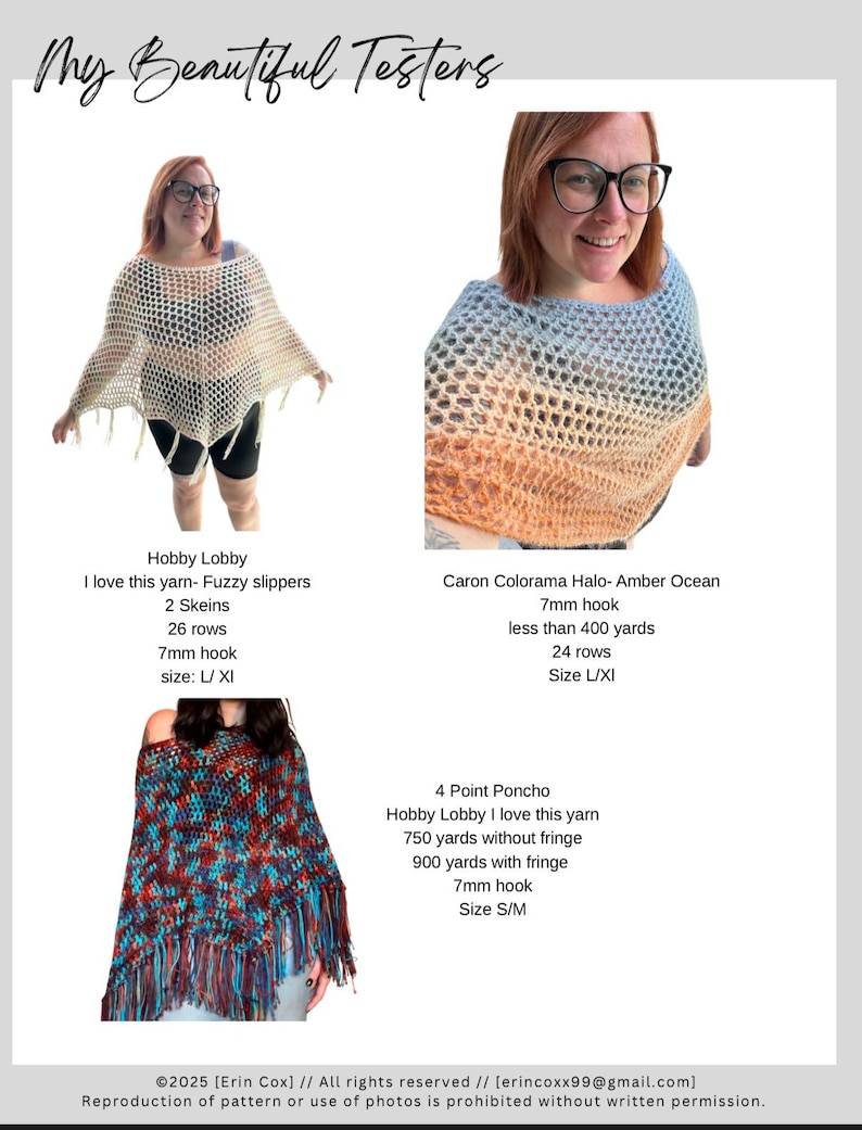 Crochet Poncho Pattern DIGITAL DOWNLOAD Beginner Friendly. Video ...