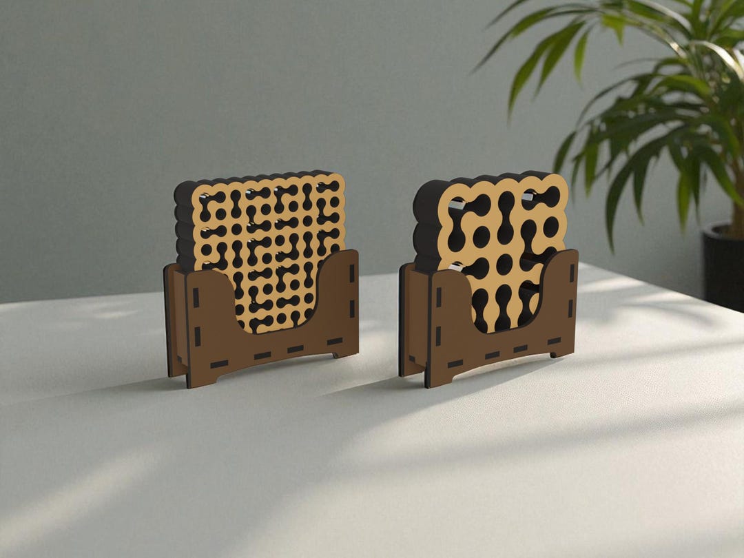 Maze Coaster Set SVG Files: Laser Cut DIY Home Decor (digital Download ...