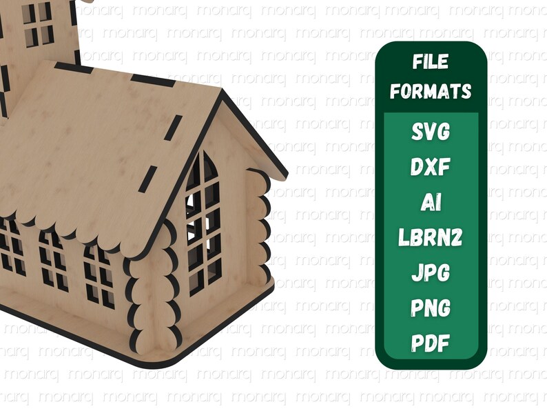 Decorative Church Model – DIY Mini Church, Holiday Home Decor, Laser ...