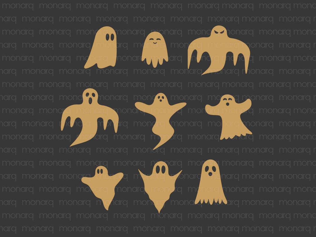 Halloween Ghost Shapes Bundle: DIY Laser Cut Ornaments (digital ...