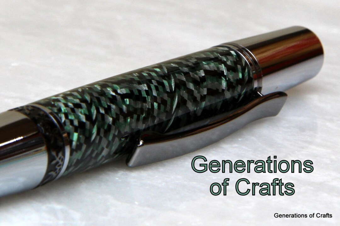 Handmade Pen - Green Checkerboard Cellulose Acetate - Vintage Pen 1930 ...