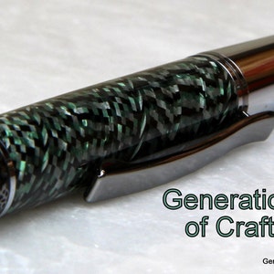 Handmade Pen - Green Checkerboard Cellulose Acetate - Vintage Pen 1930 ...