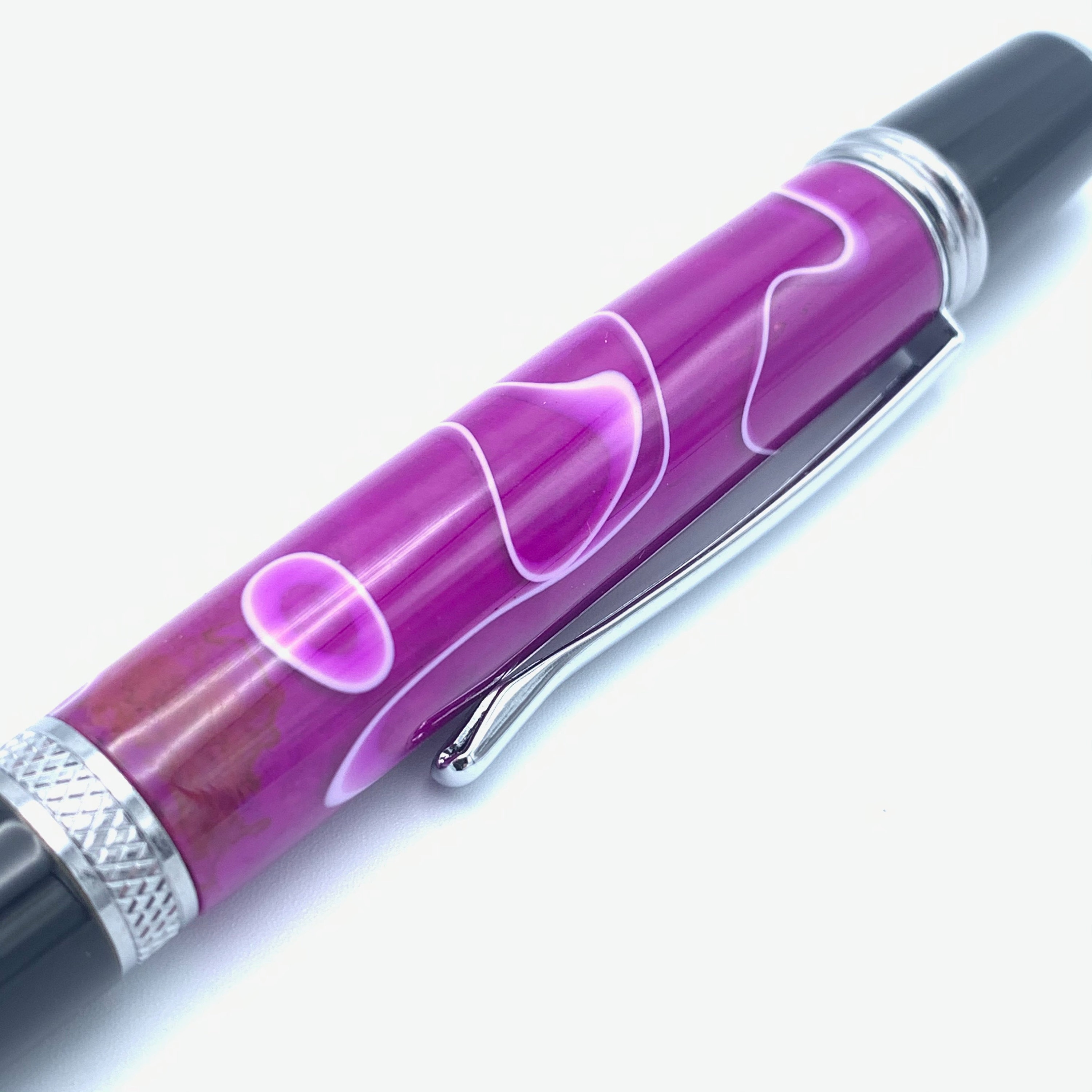 Stylo fait main Stylos violets et blancs personnalisés | Etsy