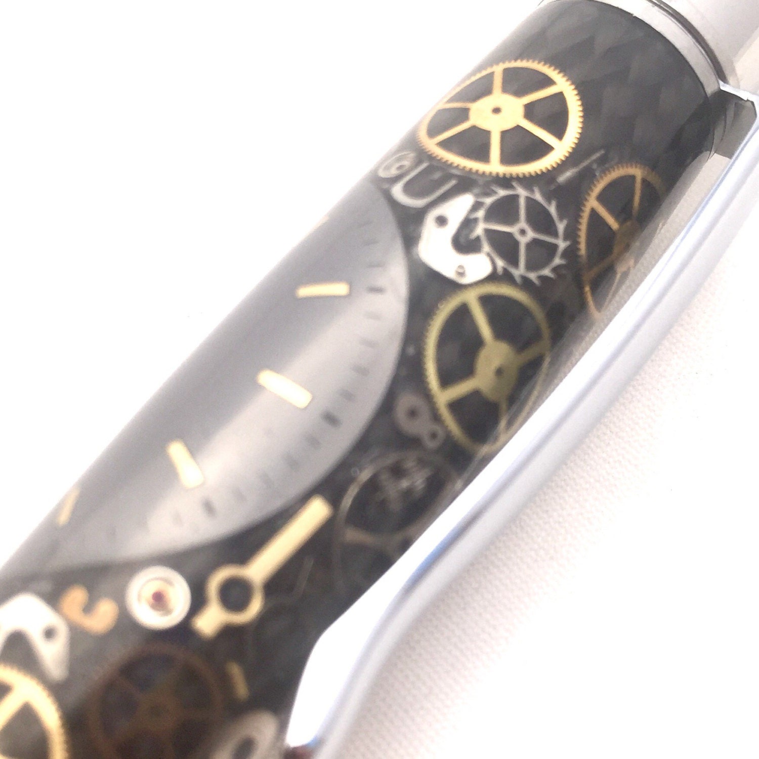 Handmade Pen Steampunk Pen Watch Pen Carbon Fiber Pen | Etsy