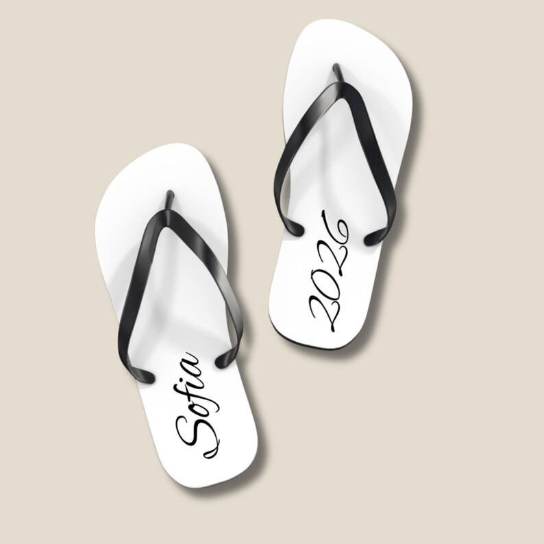 Personalized Flip Flops Custom Name Sandals Design Your Own Shoe Choose ...