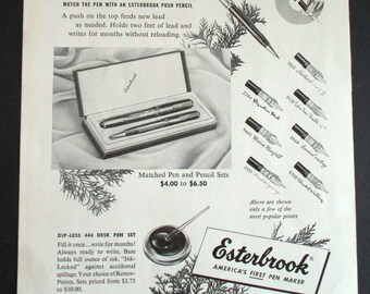 1950 Parker New 51 Ink Pen Original Vintage Print Ad - Etsy
