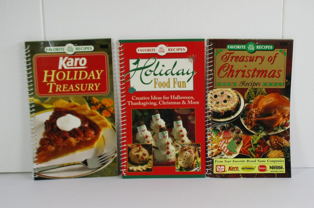 Vintage, Favorite All Time Recipes, Set of 3, Holiday, Christmas ...