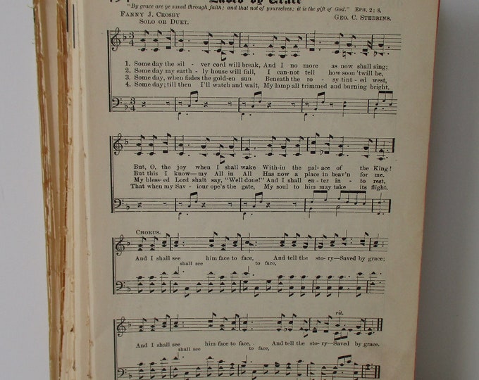Antique 1902 Hymnal Pages, 35 Sheets, Hymnal Sheet Music, Vintage ...