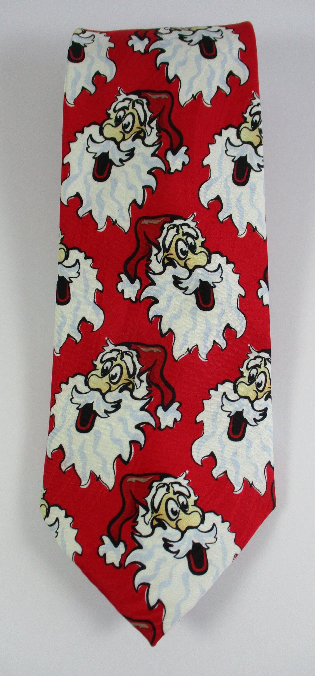 Vintage Christmas Necktie, Santa Claus Faces, Santa Faces, Necktie ...