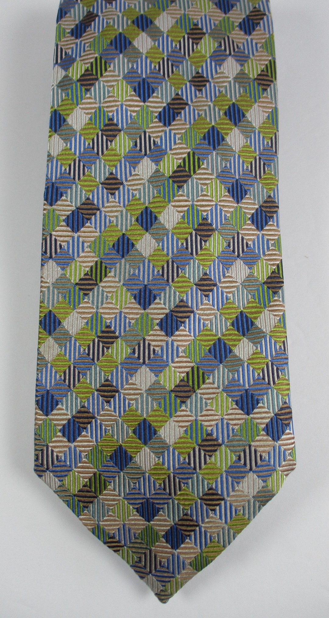 Vintage, Valerio Garati Necktie, Pure Silk Tie, Hand Made, Multi ...