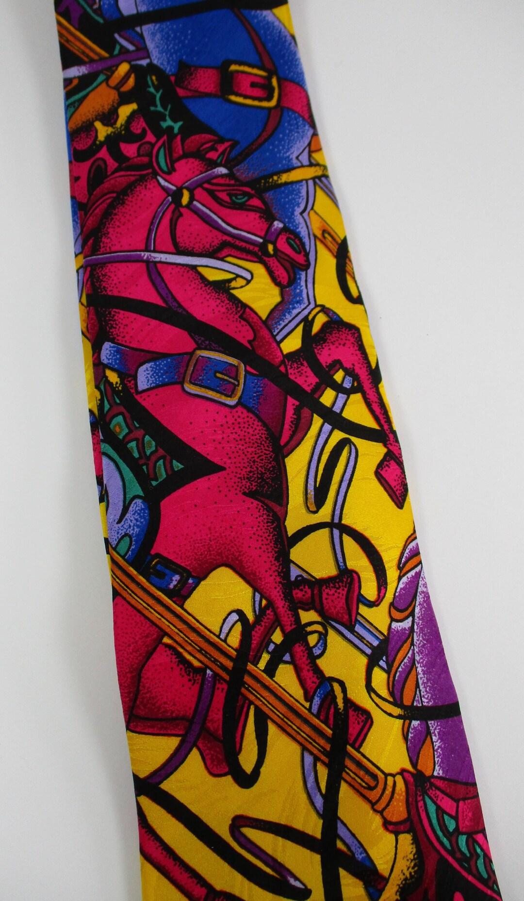 Vintage 1990s Rush Limbaugh Carousel Horse Silk Hand Sewn Necktie Tie ...
