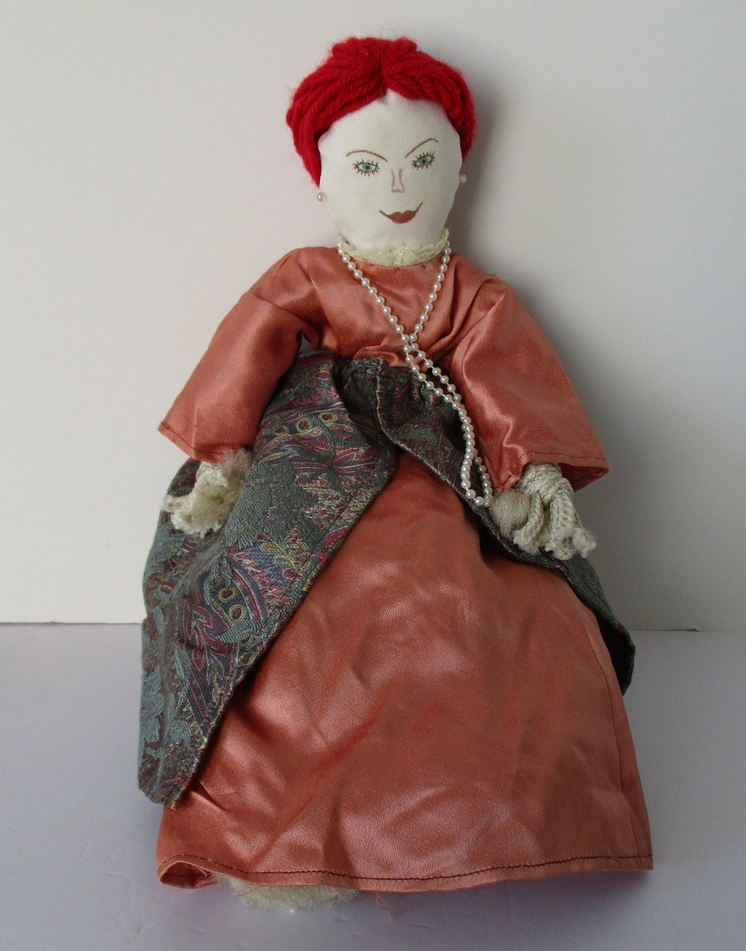 Vintage Braided Rope Cloth Doll, Hand Drawn Face, Victorian Collectible ...