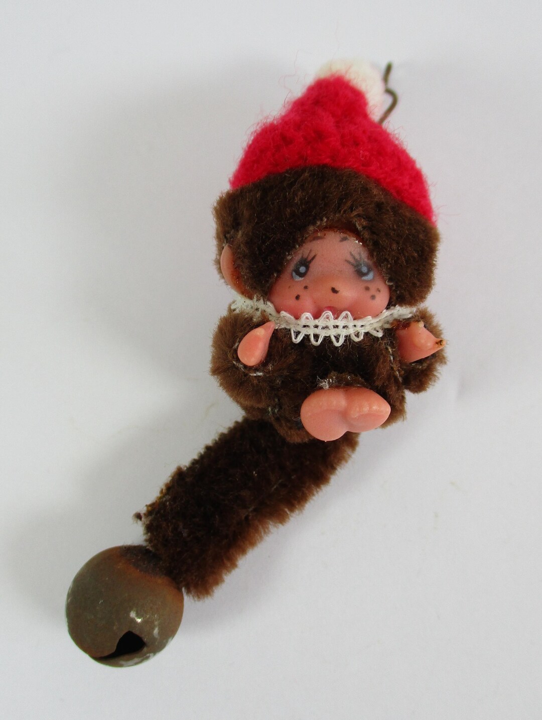 Vintage, 1970s, Monchhichi, Sekiguchi, Japanese, 3", Christmas, Monkey ...