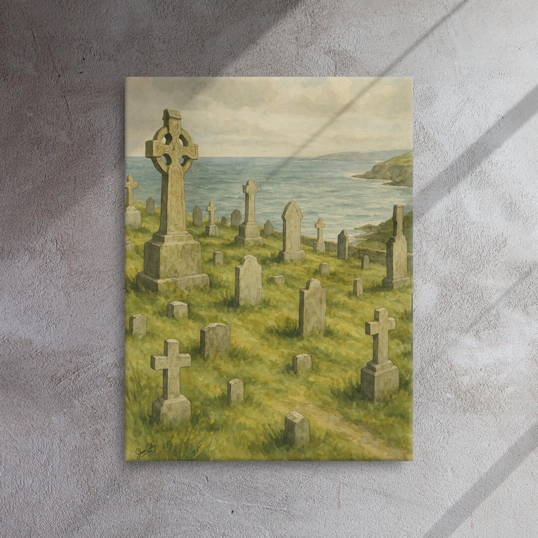 Shane Colby Watercolour Art - Irish Collection - Celtic Gravestone - Etsy