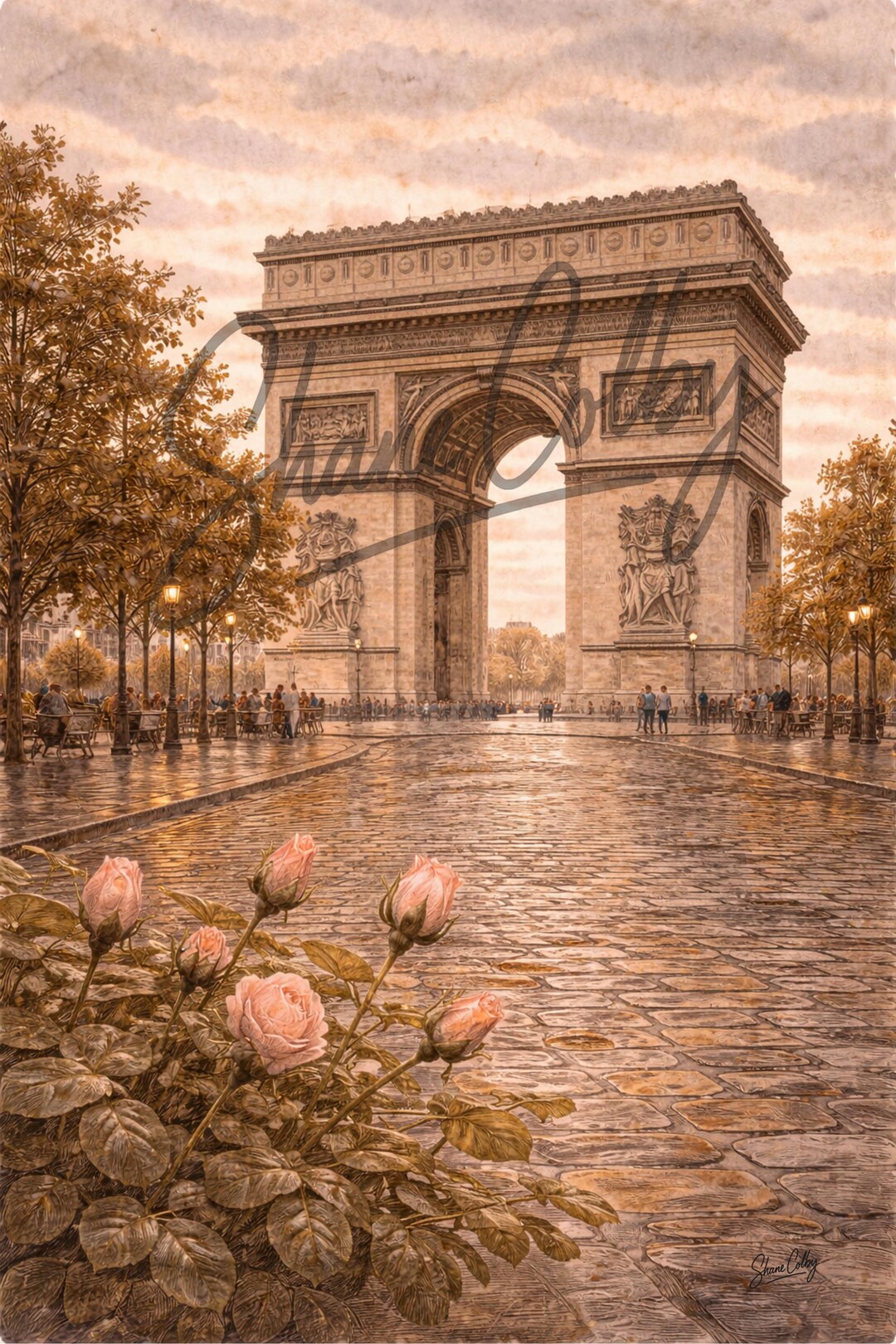 Printable Digital Download - Shane Colby Art - French Series - Pink ...