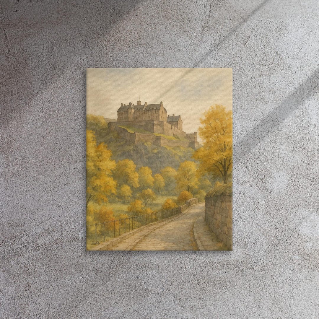 Shane Colby Art - Scottish Series - Edinburgh Castle Thin Canvas - Etsy