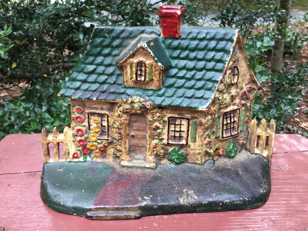 Antique Cast Iron Cape Cod Cottage House Door Stopper - Etsy