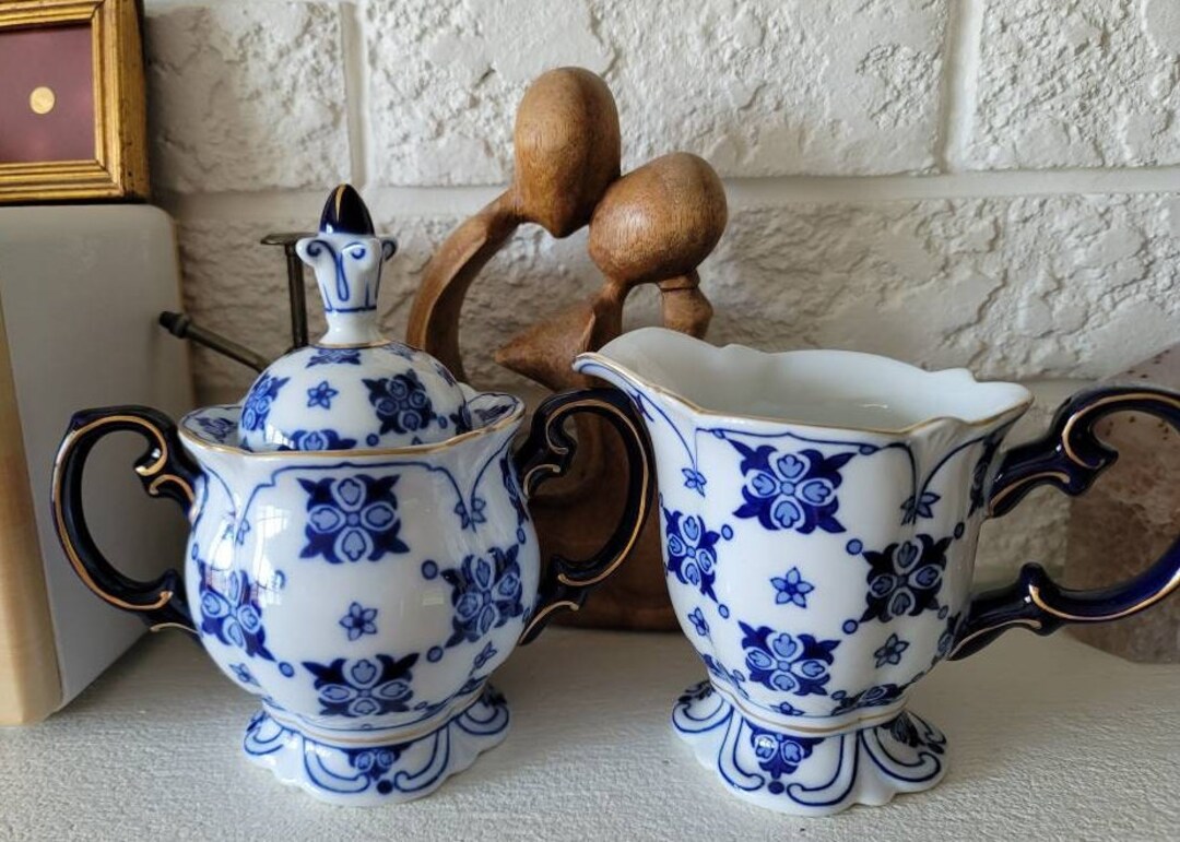 Bombay Somerhill Quilt Pattern Footed Brand New Bombay (BMA5) Creamer and Sugar Container - Etsy