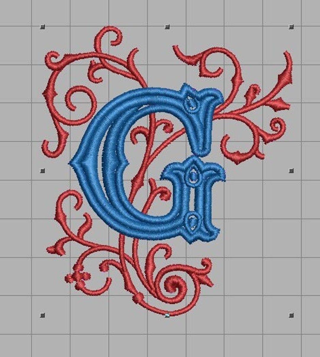 Ornate Letter g Quill Embroidery Design in 4x4 Hoop , Download for ...