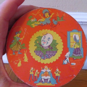 Nursery Rhyme Tin, Humpty Dumpty Drum Tin, Nursery Decor, D, A.S ...