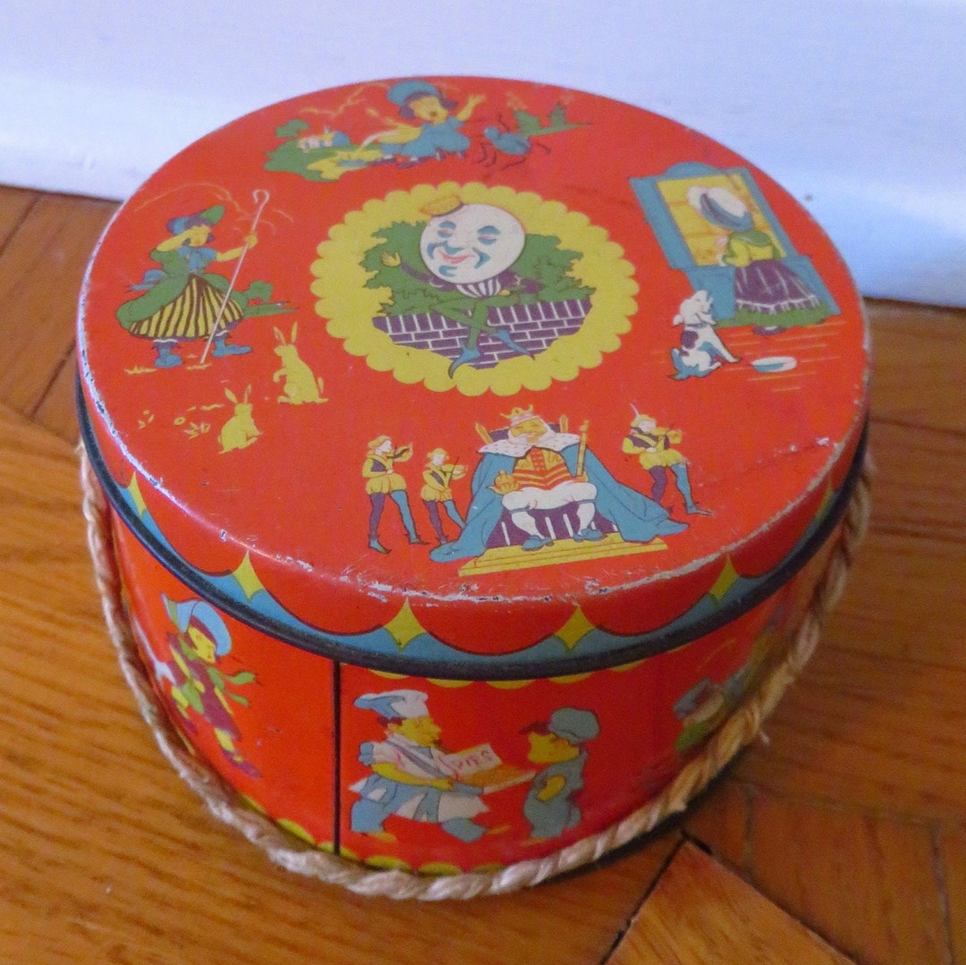 Nursery Rhyme Tin, Humpty Dumpty Drum Tin, Nursery Decor, D, A.S ...