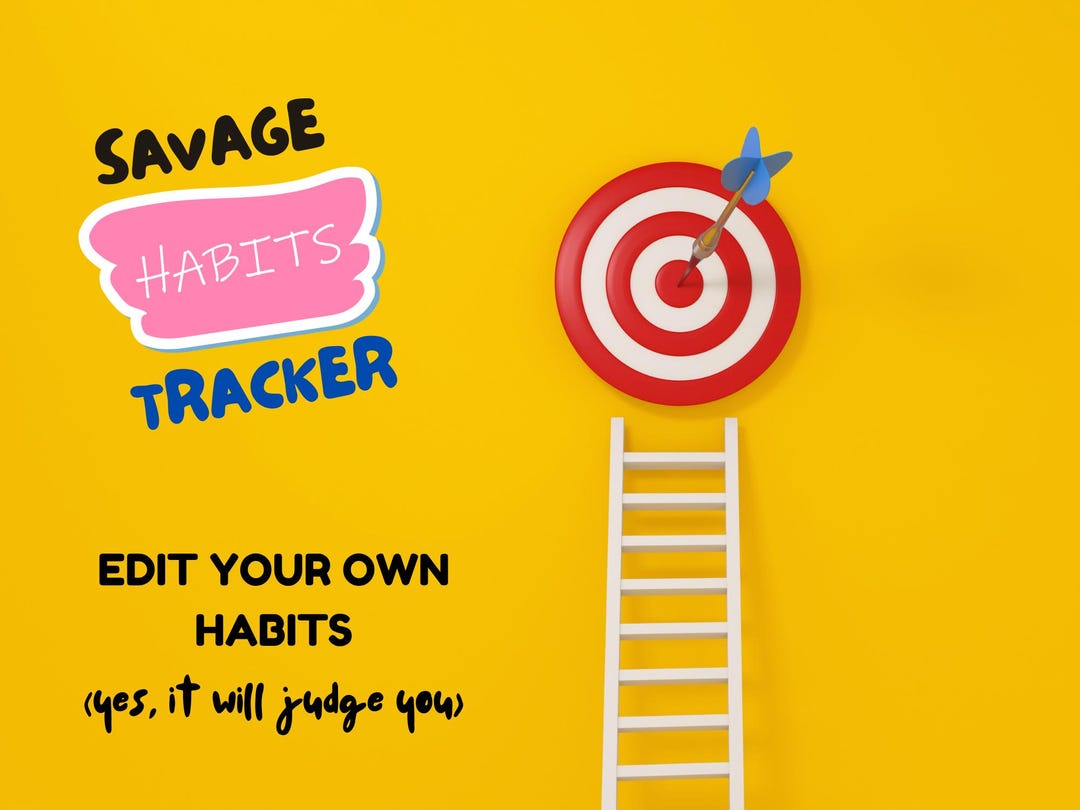 Editable Canva Habit Tracker | Funny Motivation Planner (digital ...