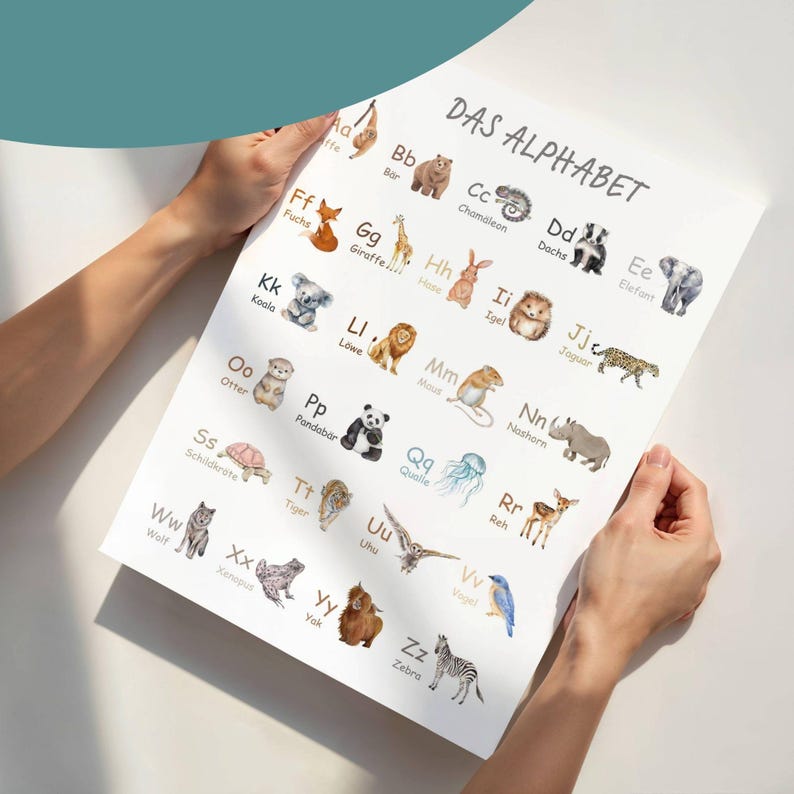 ABC Animal Poster | Alphabet Learning Poster for Children | Digital ...