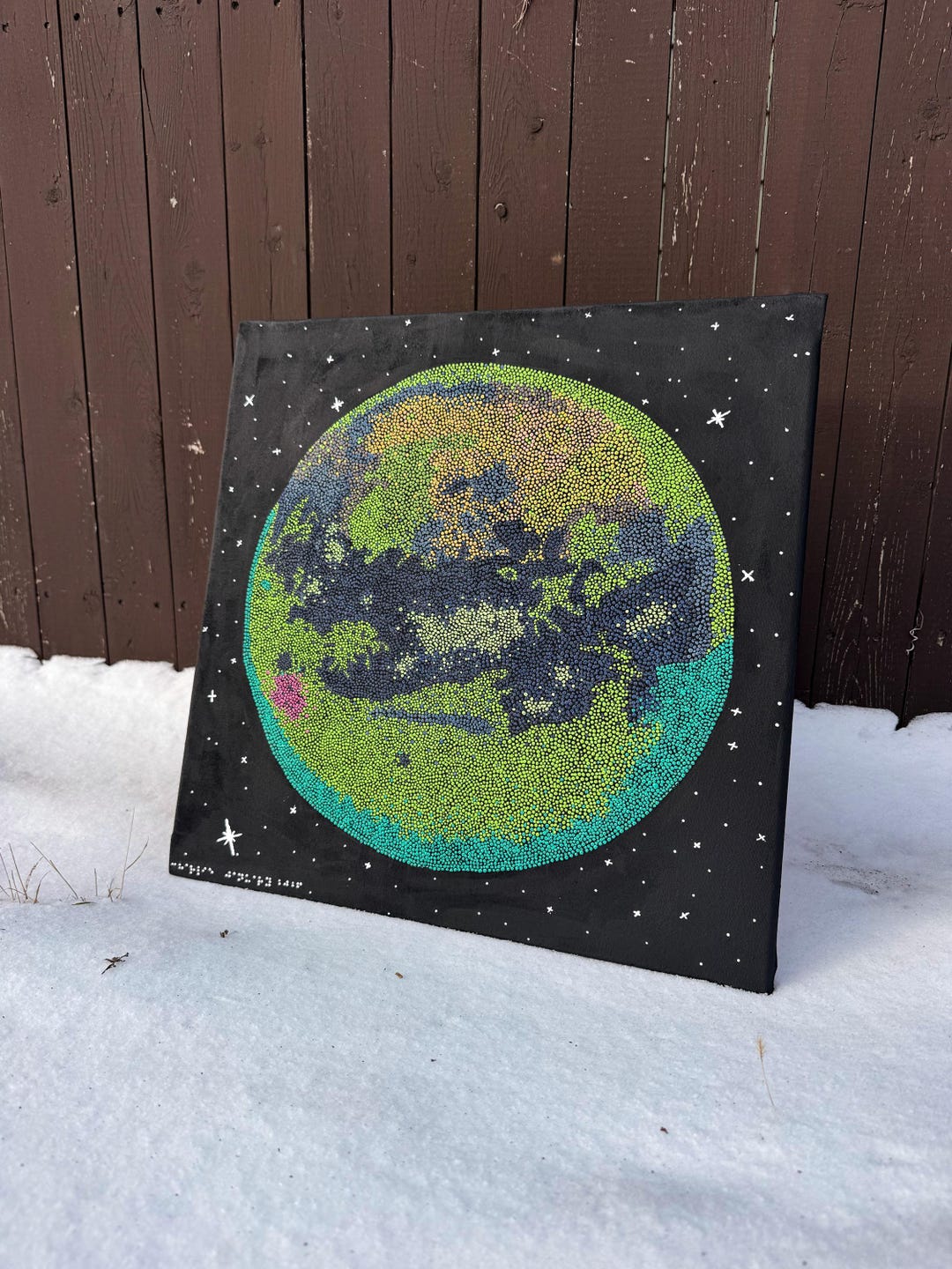 Titan in the Infrared Painting - Etsy