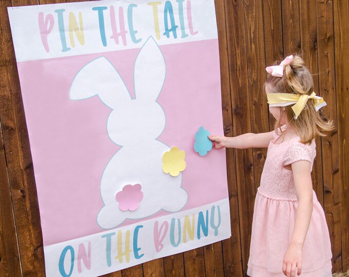 Pin the Tail on the Bunny Easter Printable Game (INSTANT DOWNLOAD) by ...