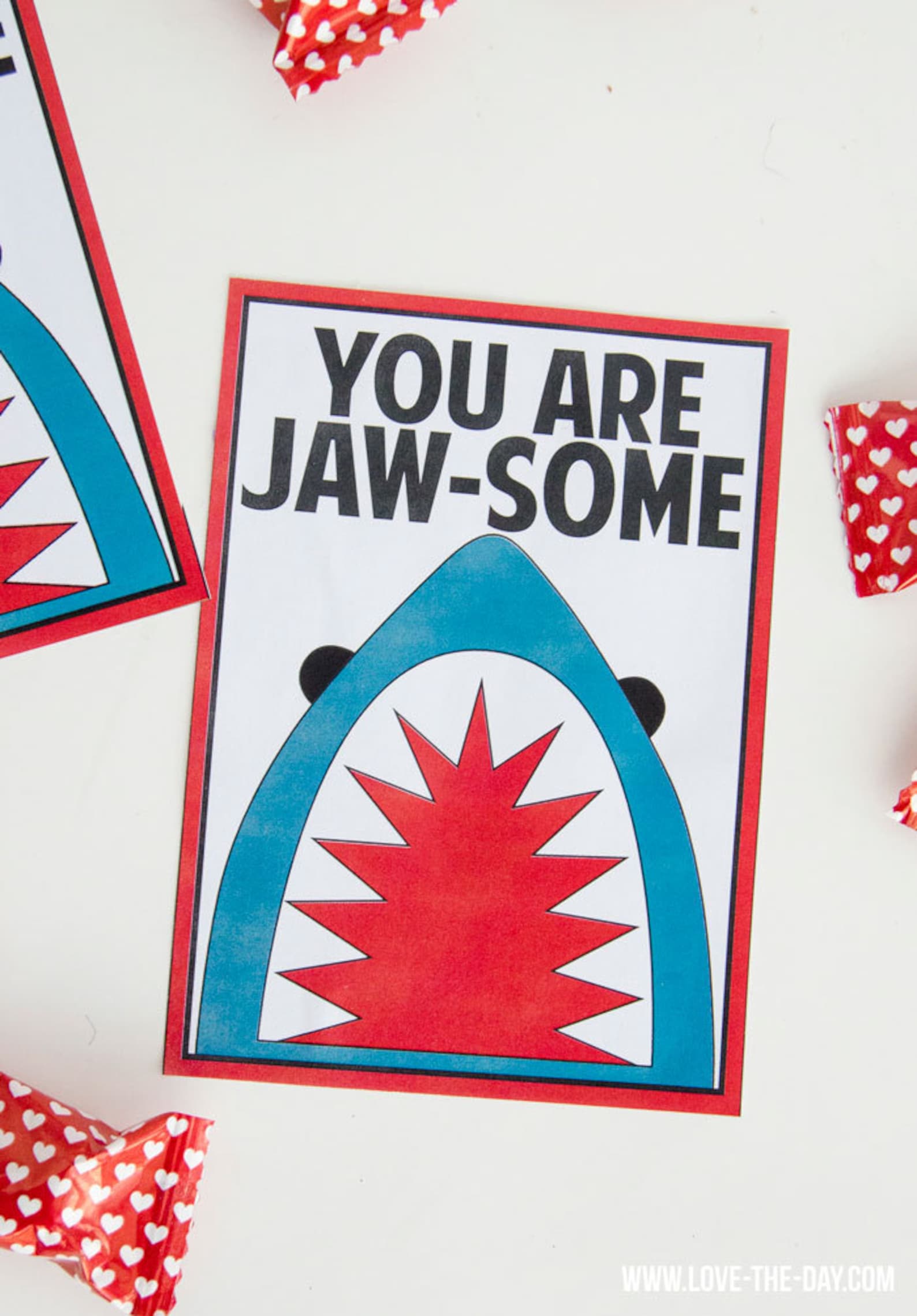 You Are JAWSOME Valentine Printable INSTANT DOWNLOAD | Etsy