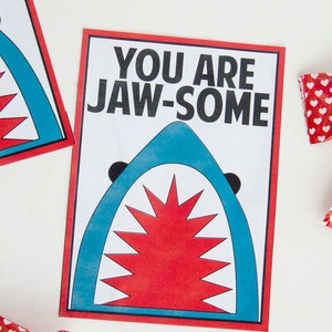You Are JAWSOME Valentine Printable INSTANT DOWNLOAD - Etsy