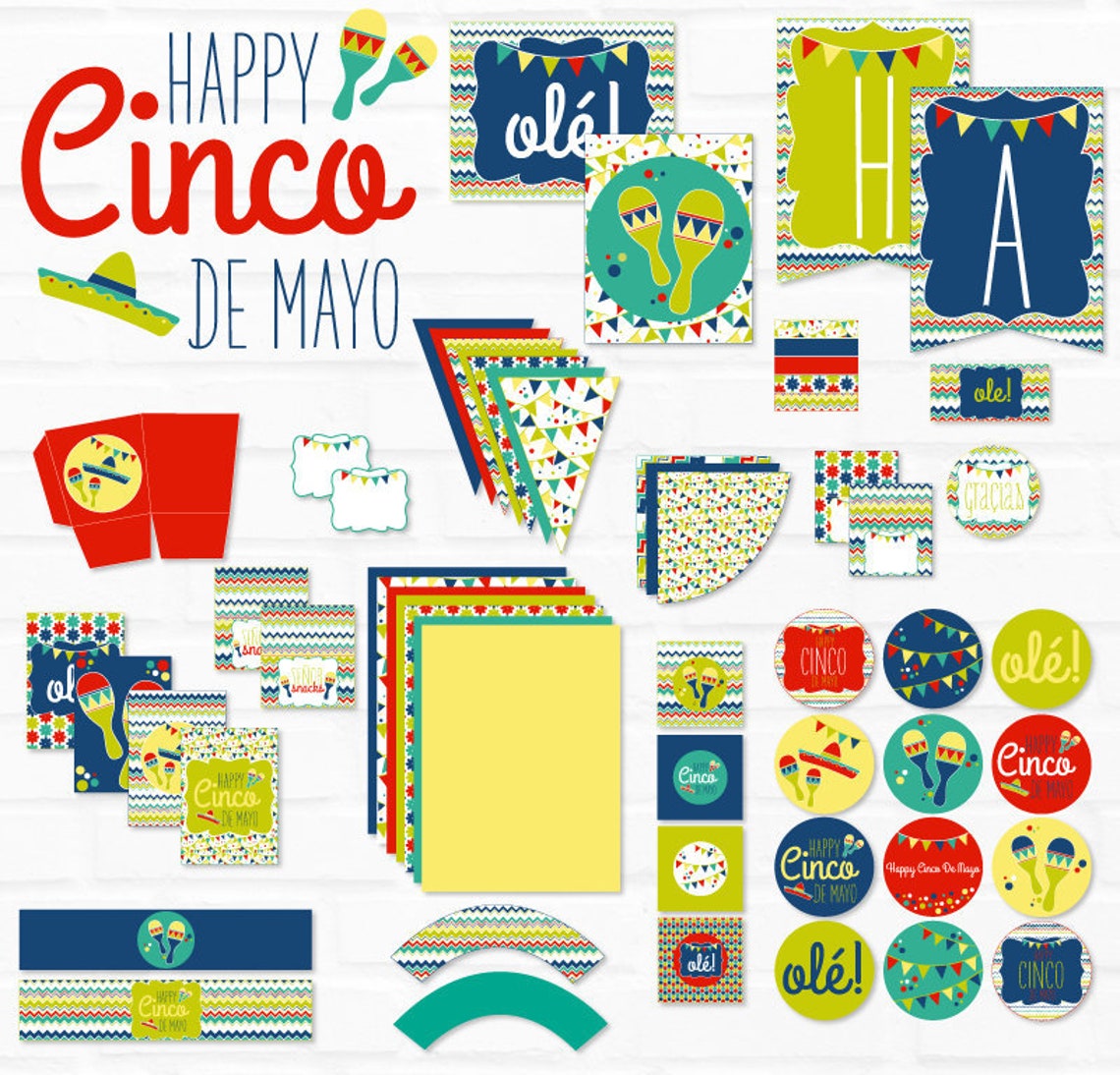 Fiesta PRINTABLE Party by Love the Day - Etsy