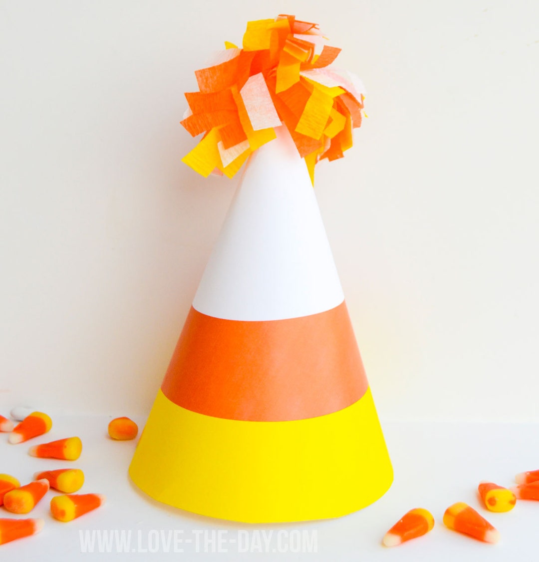 Candy Corn PRINTABLE Party Hat INSTANT DOWNLOAD by Love the Day - Etsy