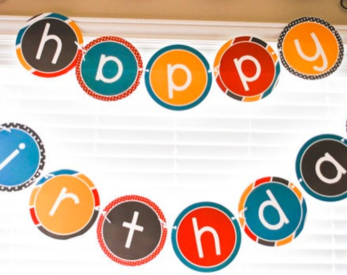 Robot Party PRINTABLE Happy Birthday Banner INSTANT DOWNLOAD - Etsy