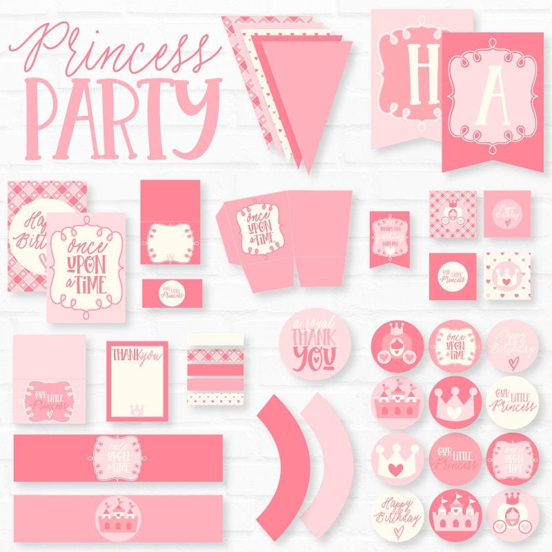 Princess Printable Party INSTANT DOWNLOAD by Lindi Haws of Love the Day ...