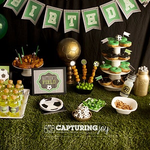 Soccer Party PRINTABLE Happy Birthday Banner by Love the Day - Etsy