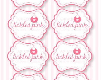 Vintage Pink Baby Shower PRINTABLE Favor Tags by Love the Day | Etsy