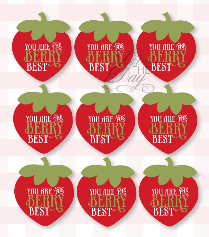 Teacher Appreciation Printable Tag 'you Are the Berry Best' INSTANT ...