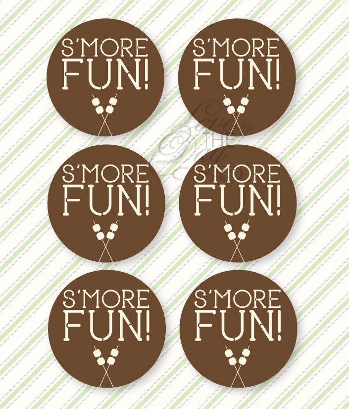 Camping Party PRINTABLE Smore Favor Tags INSTANT DOWNLOAD | Etsy