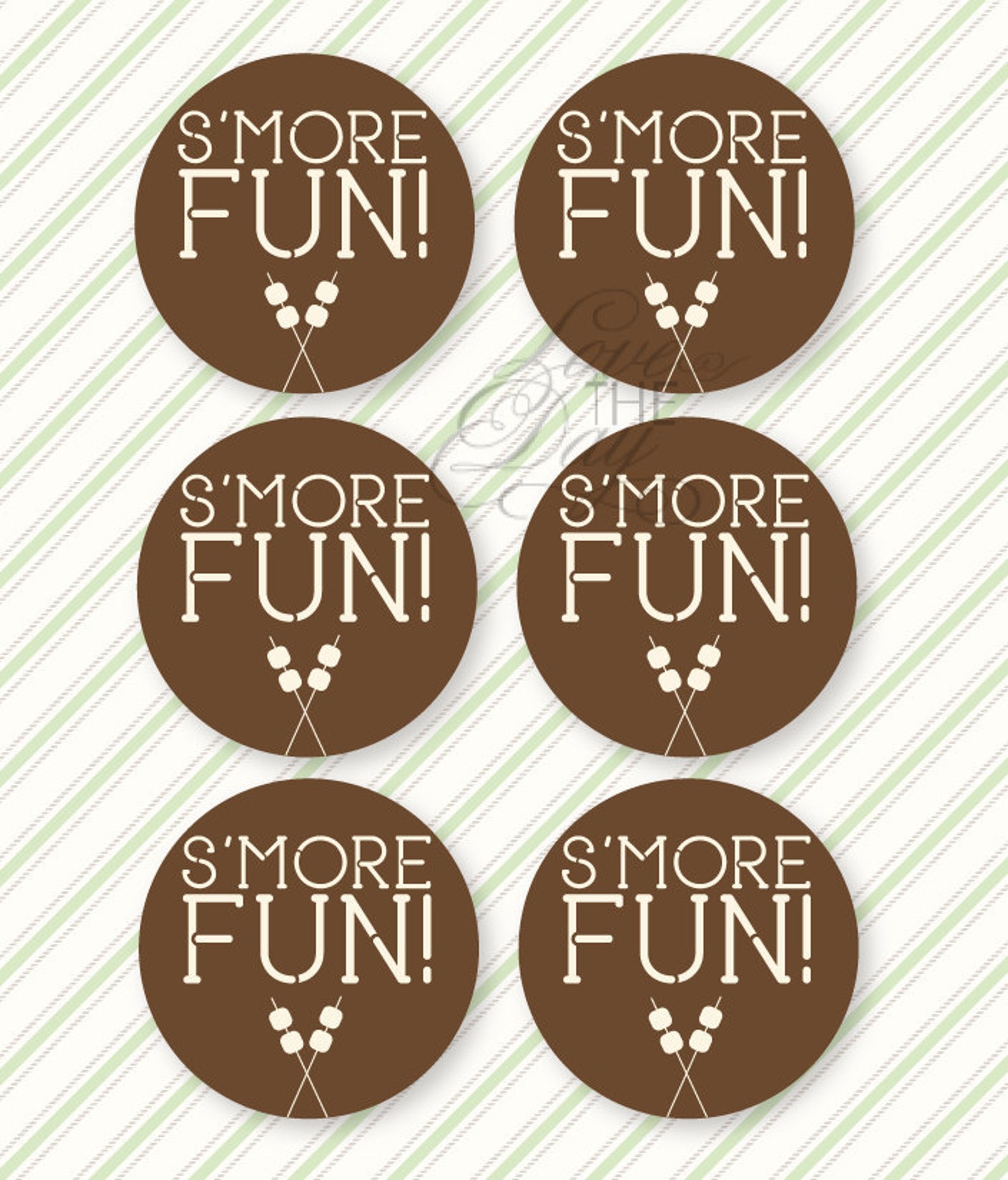 Camping Party PRINTABLE Smore Favor Tags INSTANT DOWNLOAD | Etsy
