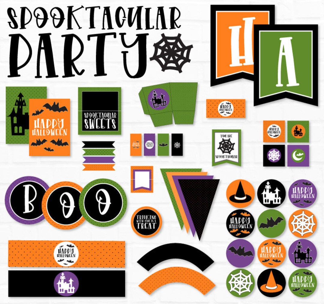 Halloween Party PRINTABLE Spooktacular Halloween INSTANT - Etsy