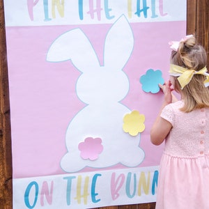 Pin the Tail on the Bunny Easter Printable Game (INSTANT DOWNLOAD) by ...