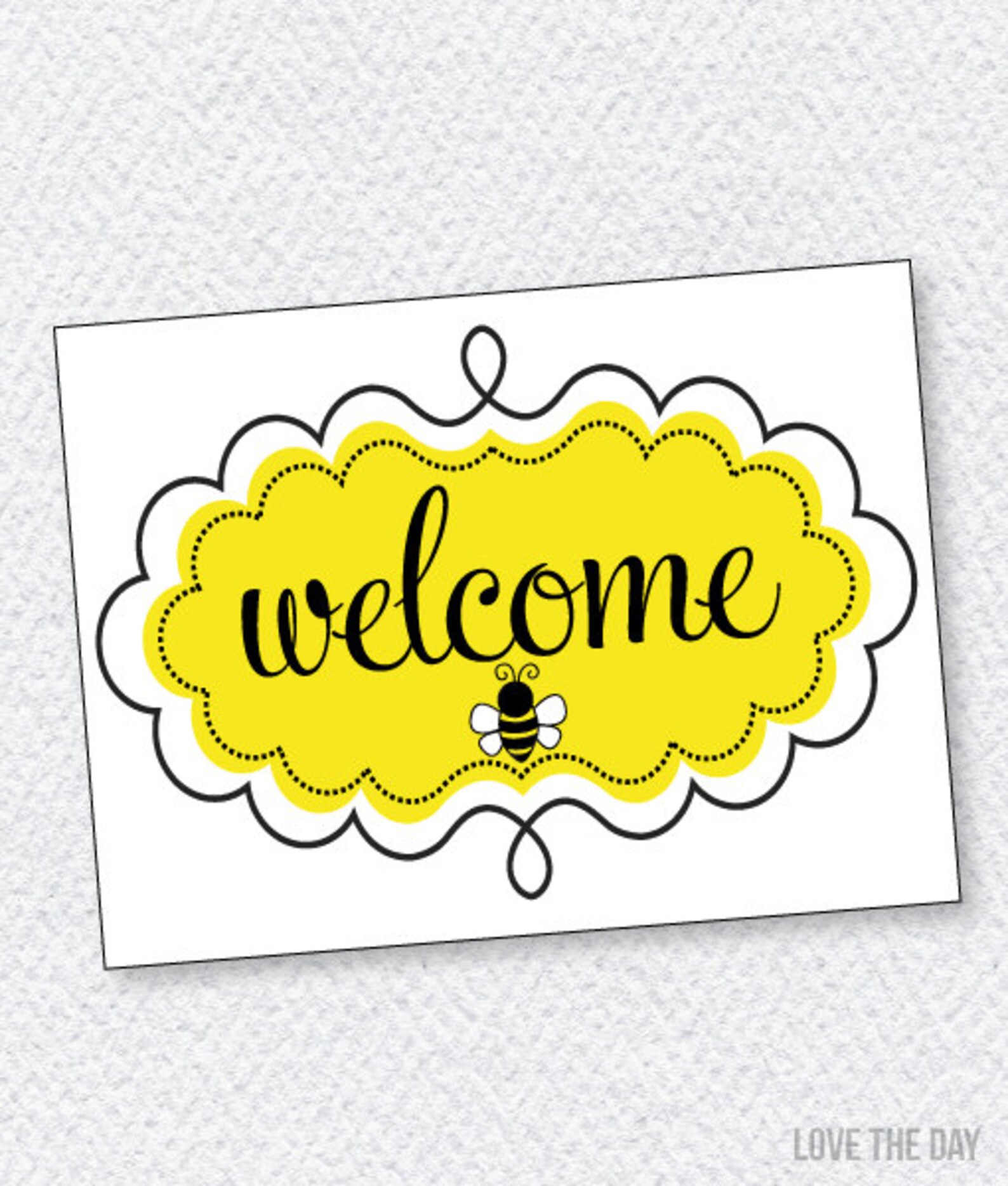 Bee Party PRINTABLES Welcome Sign INSTANT DOWNLOAD From Love - Etsy