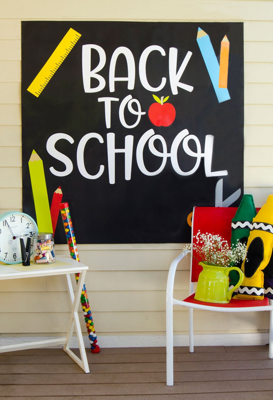 Back to School Backdrop PRINTABLE (INSTANT DOWNLOAD) by Lindi Haws of ...