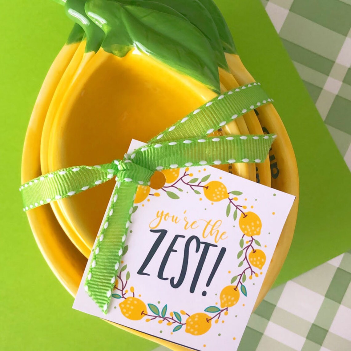 You're the Zest Lemon Gift Tag PRINTABLE by Love the Day - Etsy