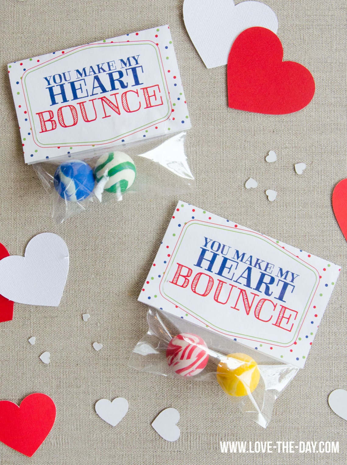 You Make My Heart Bounce DIY Valentine Printable INSTANT - Etsy