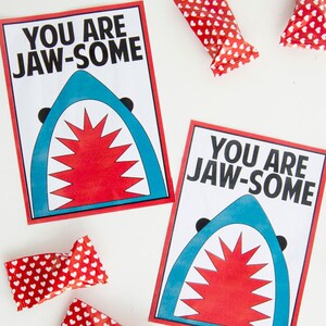 You Are JAWSOME Valentine Printable INSTANT DOWNLOAD - Etsy