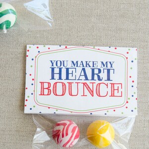 You Make My Heart Bounce DIY Valentine Printable INSTANT DOWNLOAD by ...